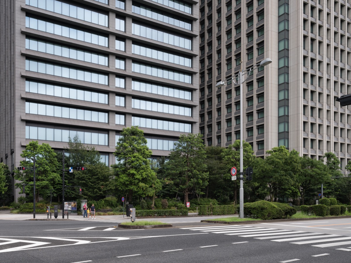 High-Rise Buildings And Street Intersections With Pedestrian Crossings ...